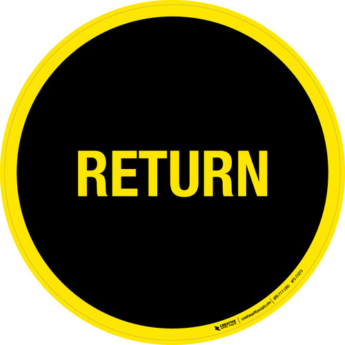 Return Floor Sign | 5S Today