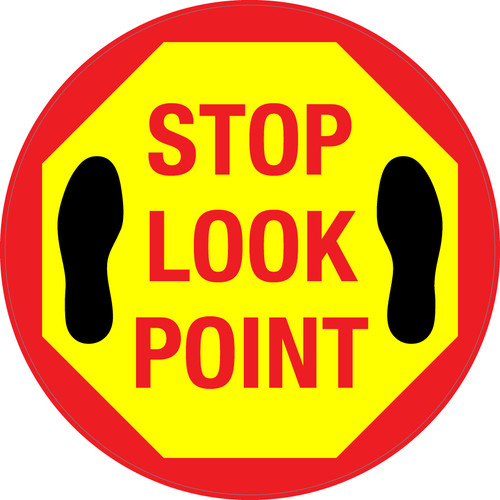 Stop Look Point Floor Sign | 5S Today