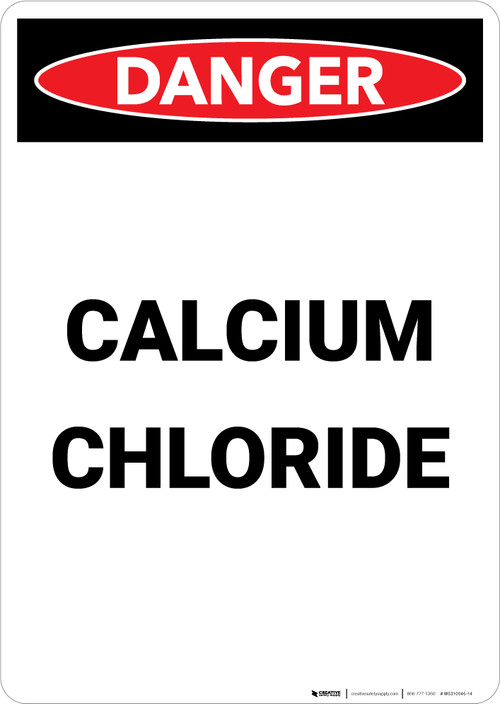 Calcium Chloride - Portrait Wall Sign | 5S Today