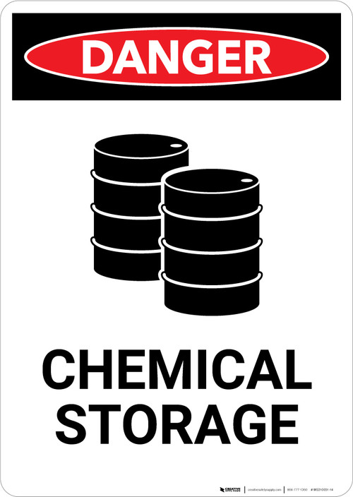 Chemical Storage with Graphic - Portrait Wall Sign | 5S Today