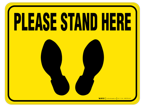 Please Stand Here - Floor Sign | 5S Today
