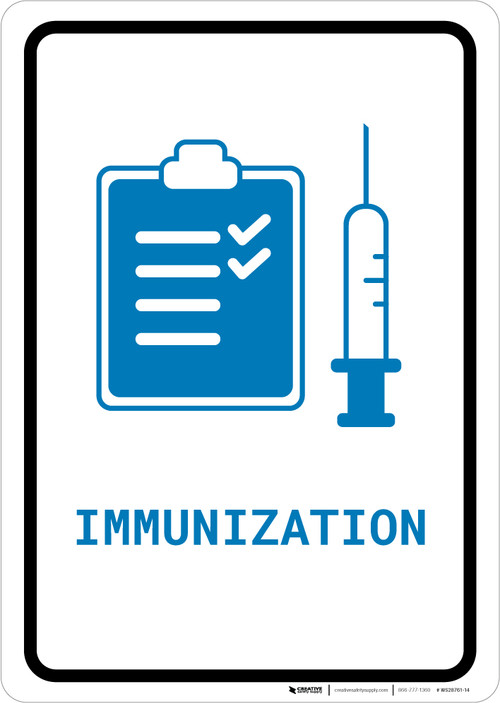 Immunization with Icon Portrait v2 - Wall Sign | 5S Today