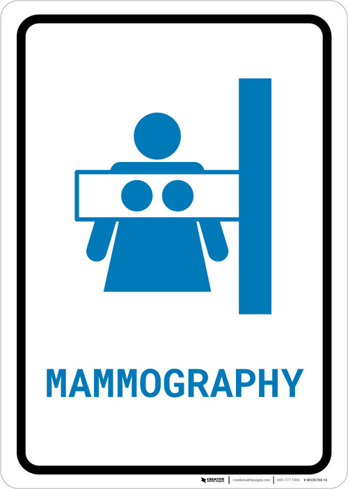 Mammography with Icon Portrait v2 - Wall Sign | 5S Today