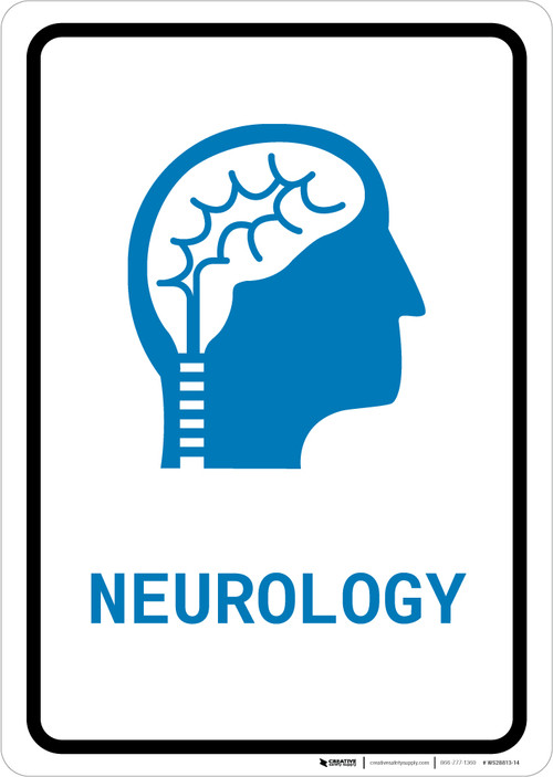 Neurology with Icon Portrait v2 - Wall Sign | 5S Today