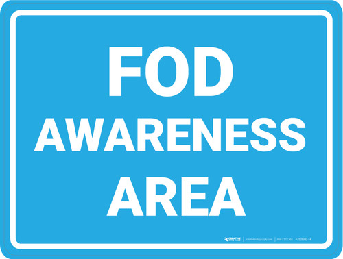 FOD Awareness Area - Floor Marking Sign | Creative Safety Supply