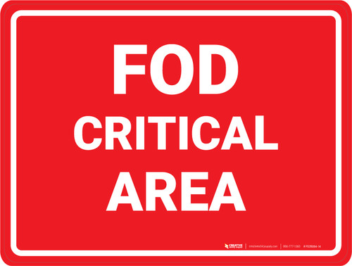 FOD Critical Area - Floor Marking Sign | Creative Safety Supply