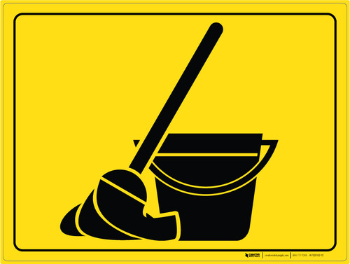 Mop and Bucket - Floor Marking Sign | Creative Safety Supply