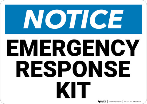 Notice: Emergency Response Kit Landscape - Wall Sign | 5S Today