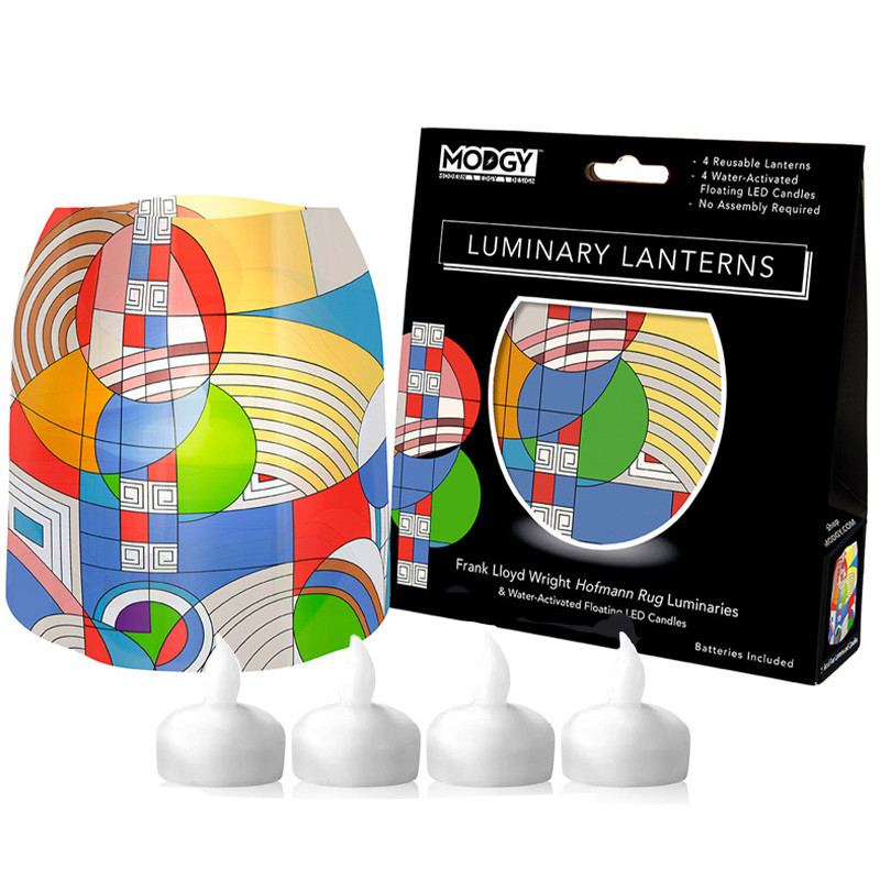 Modgy Frank Lloyd Wright Hoffman Rug Luminaries - Set of Four