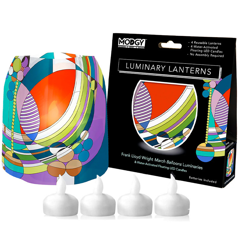 Modgy Frank Lloyd Wright March Balloons Luminaries - Set of Four