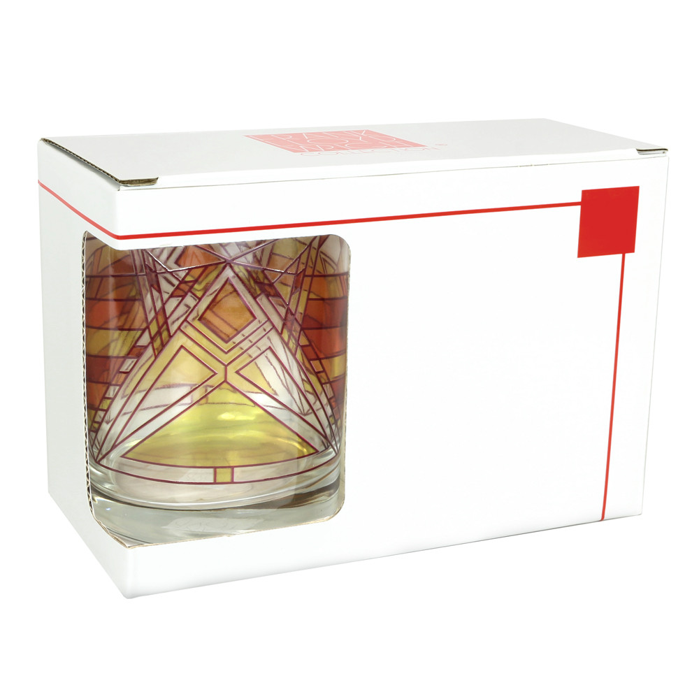 Frank Lloyd Wright Dana-Thomas Butterfly Orange DOF Glasses (Set of 2)