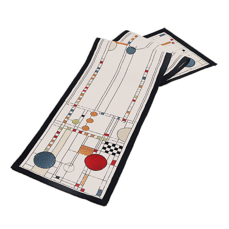 Louis Sullivan Art Glass Window Tapestry Table Runner