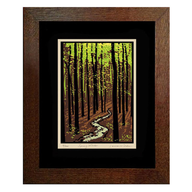 Laura Wilder New Woods Seasons Framed Giclée Prints Set - Vertical