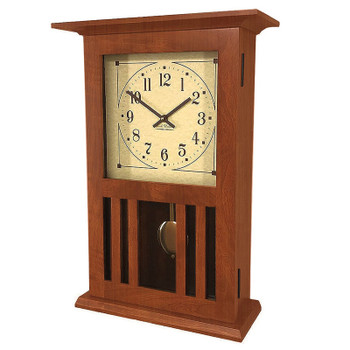 Amish Mission Wall Clock - Rustic Cherry