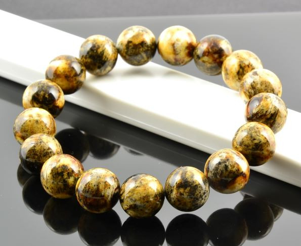 Amber Bracelets Made of Made of Larger 12 mm Amber Beads.