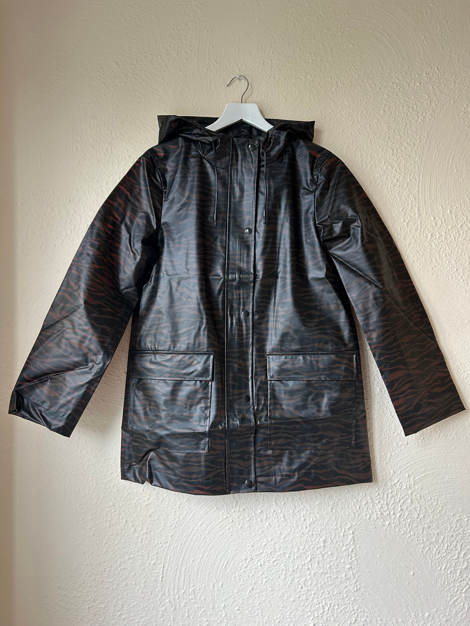 Zebra Print Zip Raincoat Sos Fashion Store