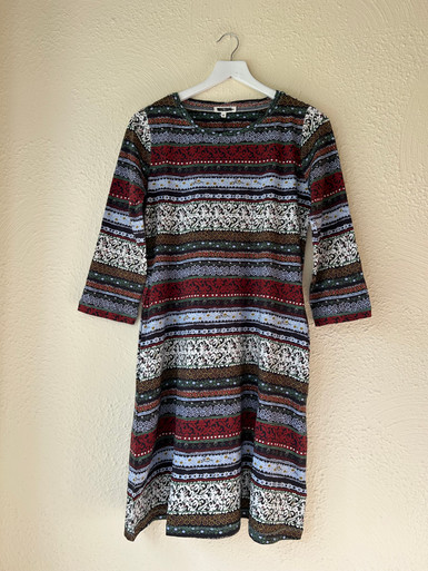 Border Twist Neck Dress - SOS Fashion Store