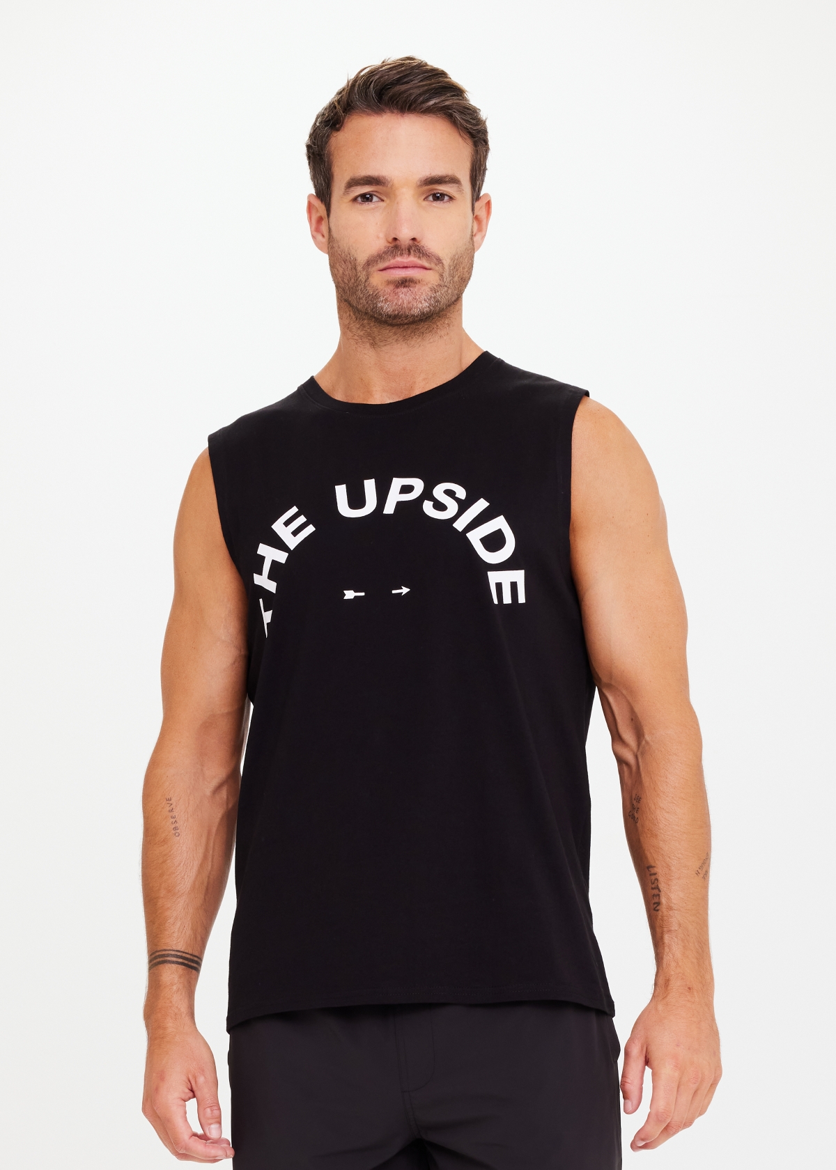 MUSCLE TANK in BLACK | The UPSIDE