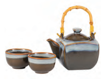 Green and Brown Square Tea Set 32oz Tea Pot with 2 Cups by Urban Tokyo ...