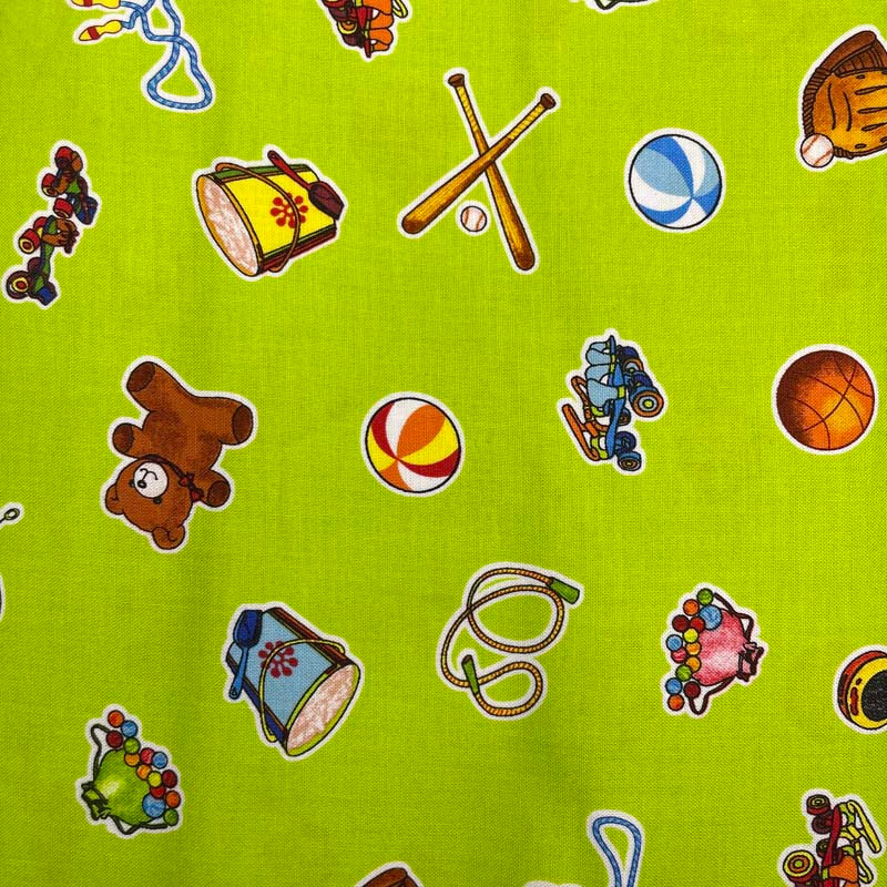 Red Rooster - Wee Play - Tossed Toys - Green | Sit n' Sew Fabrics By ...