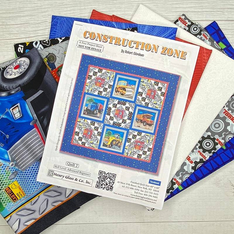 Construction Zone - Quilt Kit - 69" x 69" | Sit n' Sew Fabrics