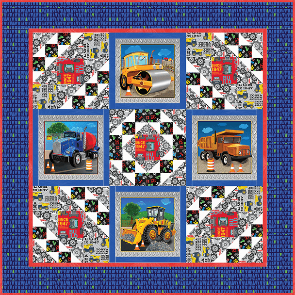 Construction Zone | Quilt Kit | 69" x 69" | Sit n' Sew