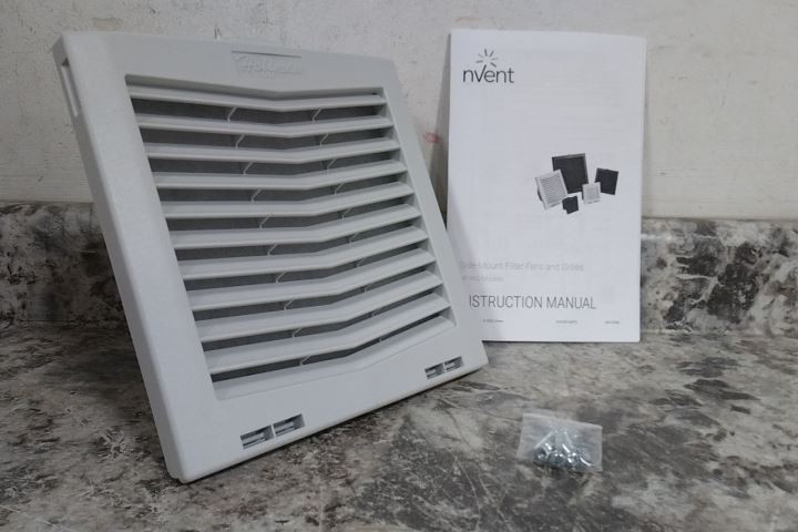 HOFFMAN SF0924414 Filter Fan, Plastic, Light Gray Powder Finish, For ...