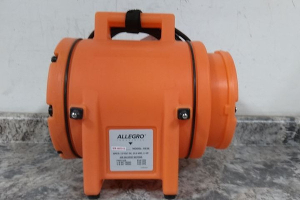 ALLEGRO 9536 ALLEGRO Confined Space Fan: 12 V DC, 8 in Duct Dia, 1/4 hp ...