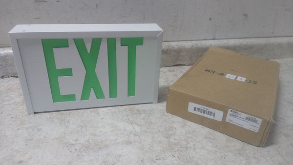 BRADY 56908 Exit Sign: Emergency Battery Backup, LED, White, Green, 1 ...