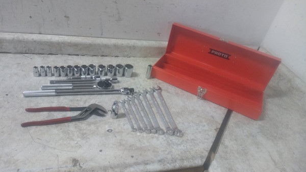PROTO J54128A PROTO Socket Wrench Set: 1/2 in Drive Size, 27 Pieces, 7/ ...