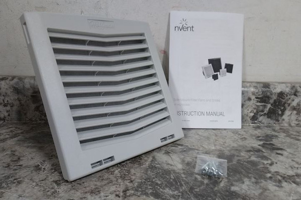 HOFFMAN SF0924414 Filter Fan, Plastic, Light Gray Powder Finish, For ...