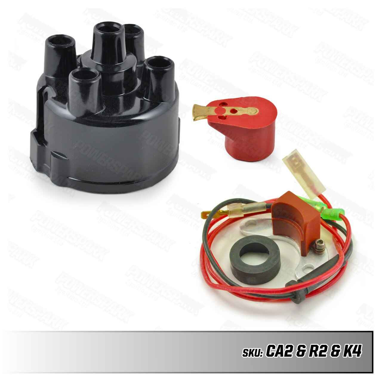 Lucas 45D Distributor Electronic Ignition Kit, Cap & Rotor