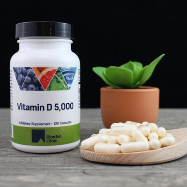 Vitamin D 5,000 IU, 120 Capsules - Riordan Clinic Nutrient Store