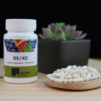 Vitamin D3/K2 (10,000 IU/100mcg), 120 Capsules - Riordan Clinic ...