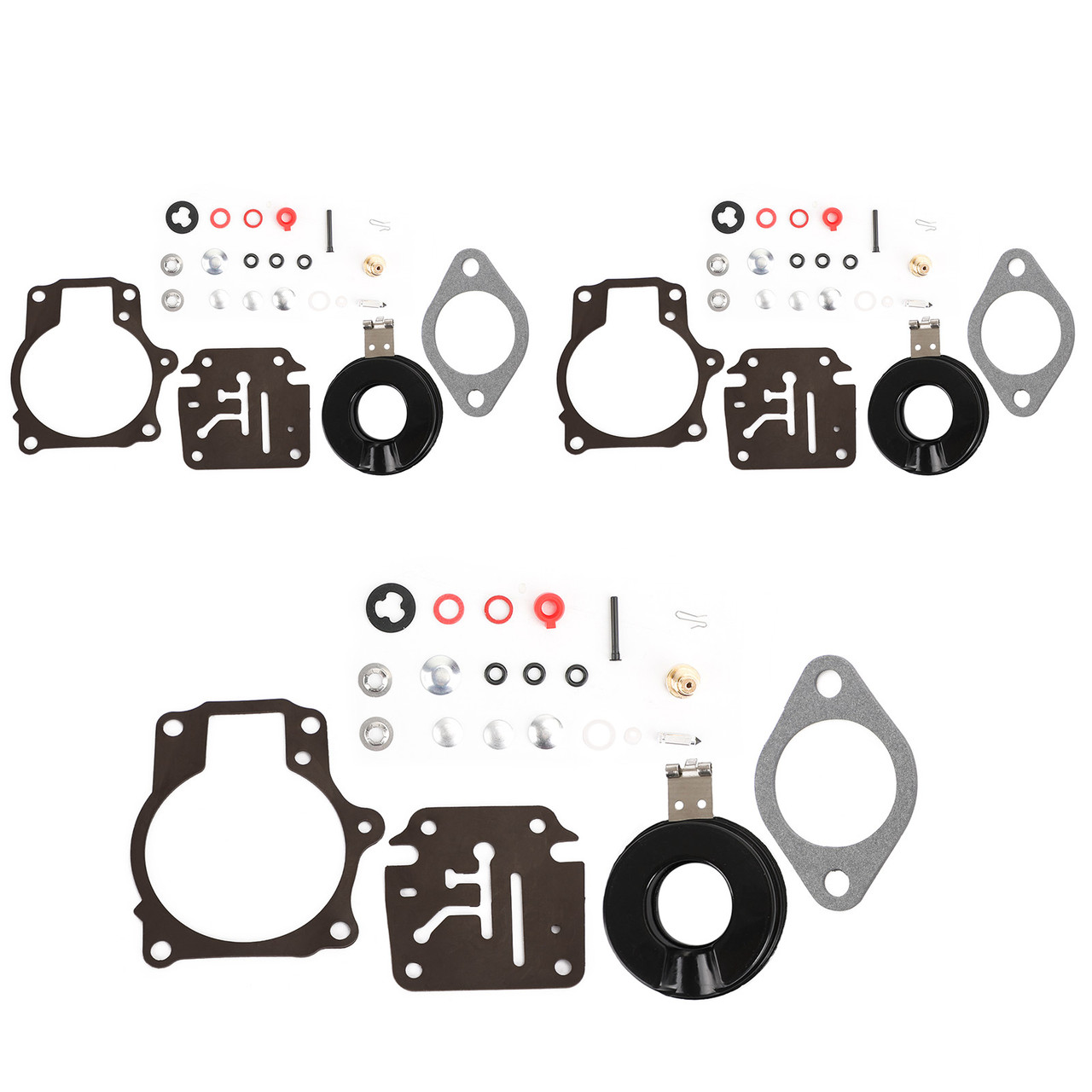 3PCS Carburetor Carb Rebuild Repair Kit w Float For Johnson Evinrude ...