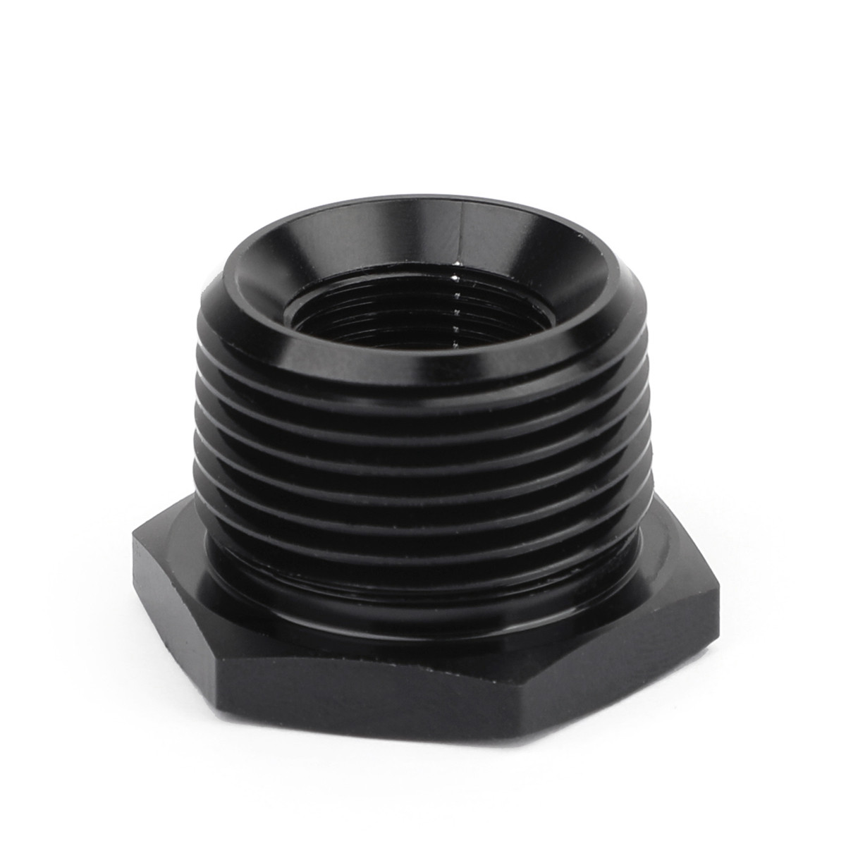 5/8-24 To 3/4 Npt Threaded Oil Filter Adapter Anodized Connector Black ...