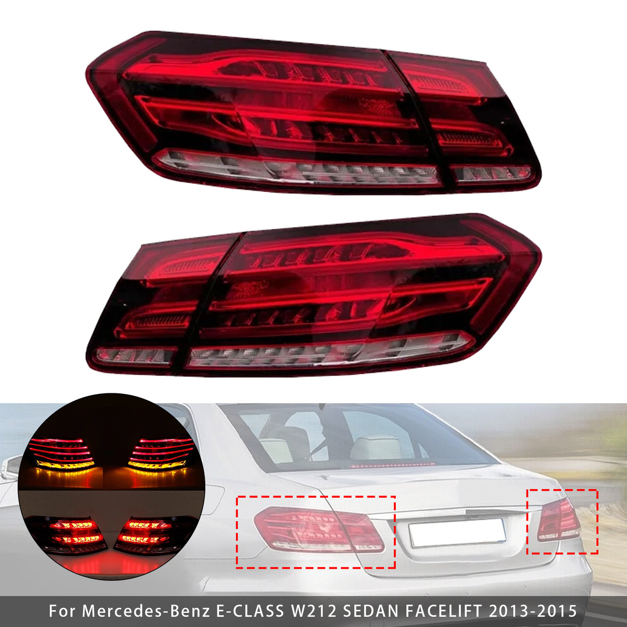 2013-2015 Mercedes-Benz E-CLASS W212 SEDAN FACELIFT 4PCS Left Right ...