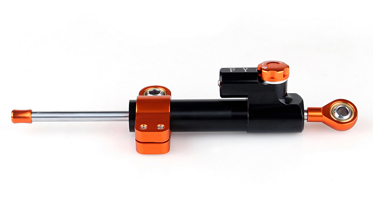 Universal Steering Damper Stabilizer Adjustable (Universal Fit) Black ...
