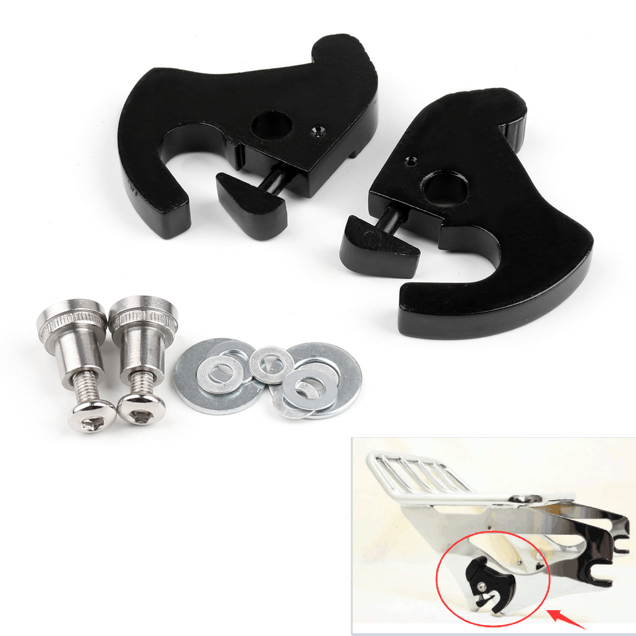 Rotary Latch Latches Kit With Locks For Harley Sissy Bar Luggage Rack ...