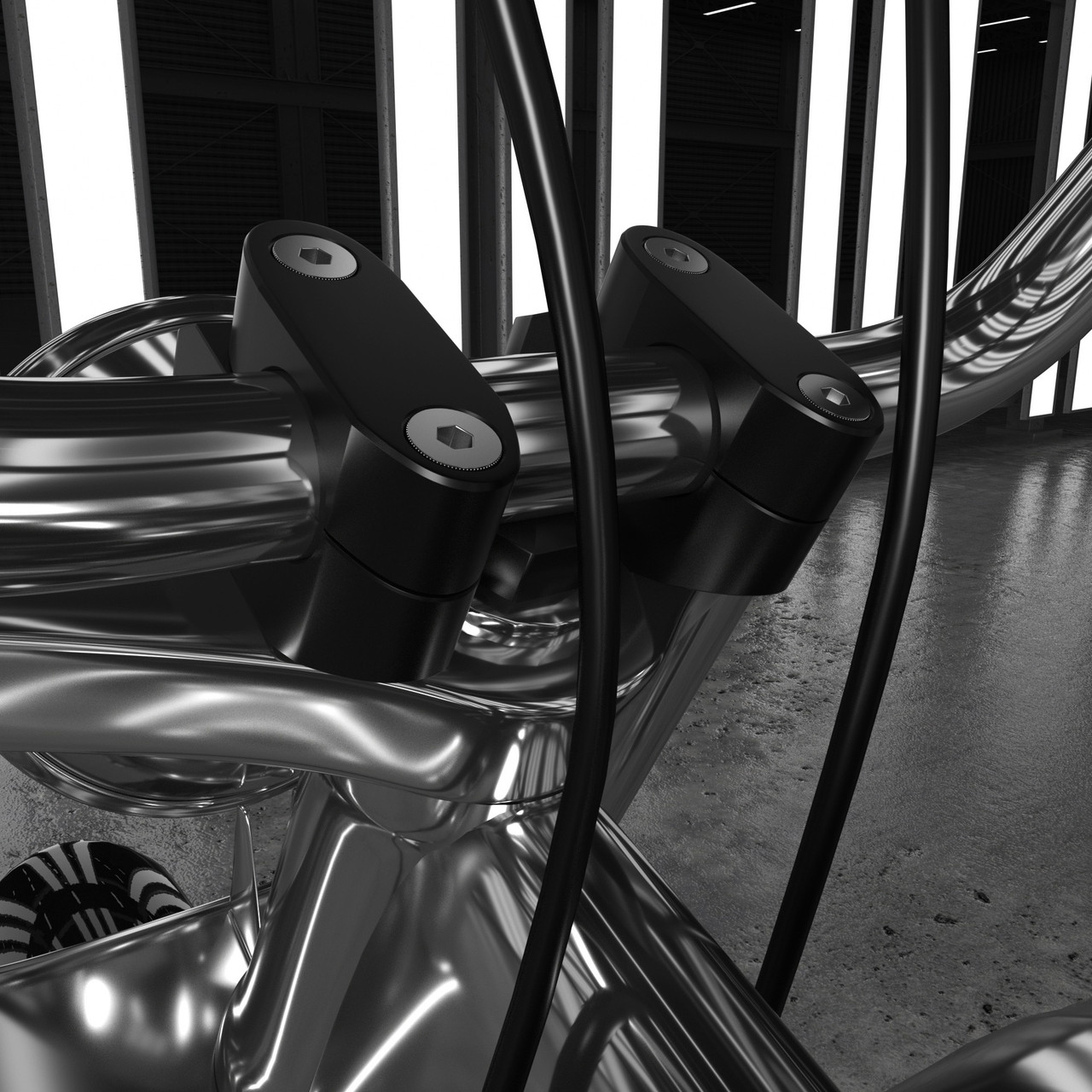 Billet Aluminum 7/8" Handlebar Risers Extensions Kit For 22mm 7/8 ...