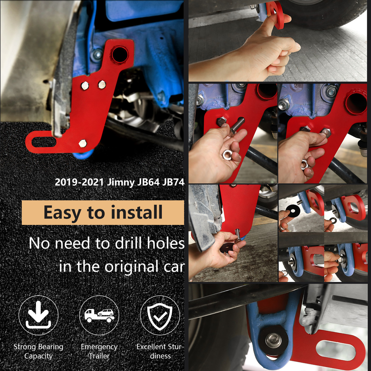 19-23 Suzuki Jimny JB64W JB74 Left Front Towing Hitch Trailer Hitch ...