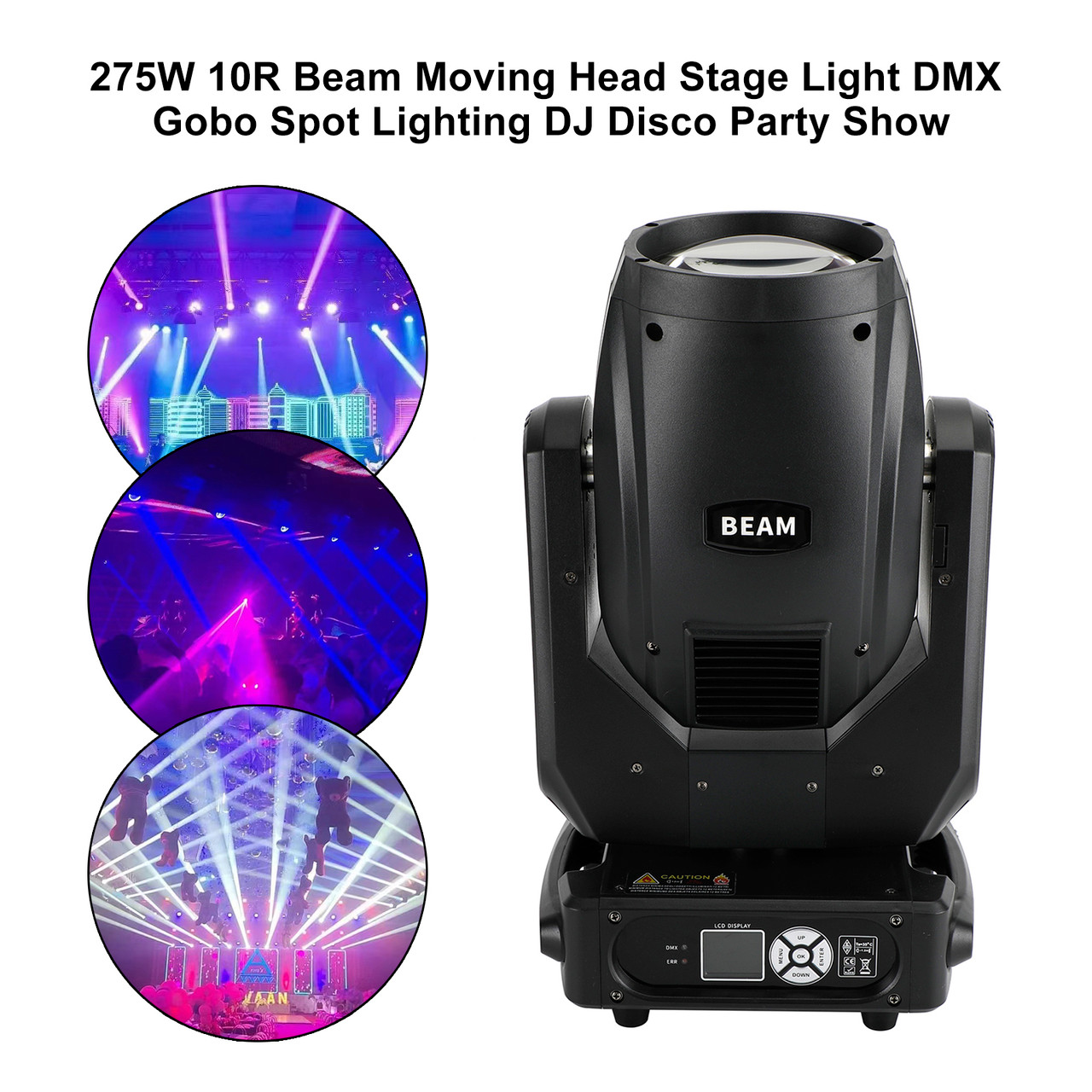 275W 10R Beam Moving Head Stage Light DMX Gobo Spot Lighting DJ Disco ...