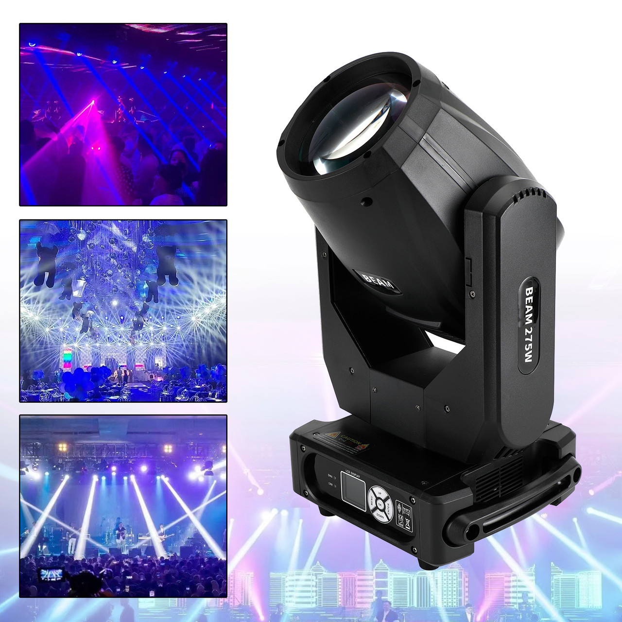 275W 10R Beam Moving Head Stage Light DMX Gobo Spot Lighting DJ Disco ...