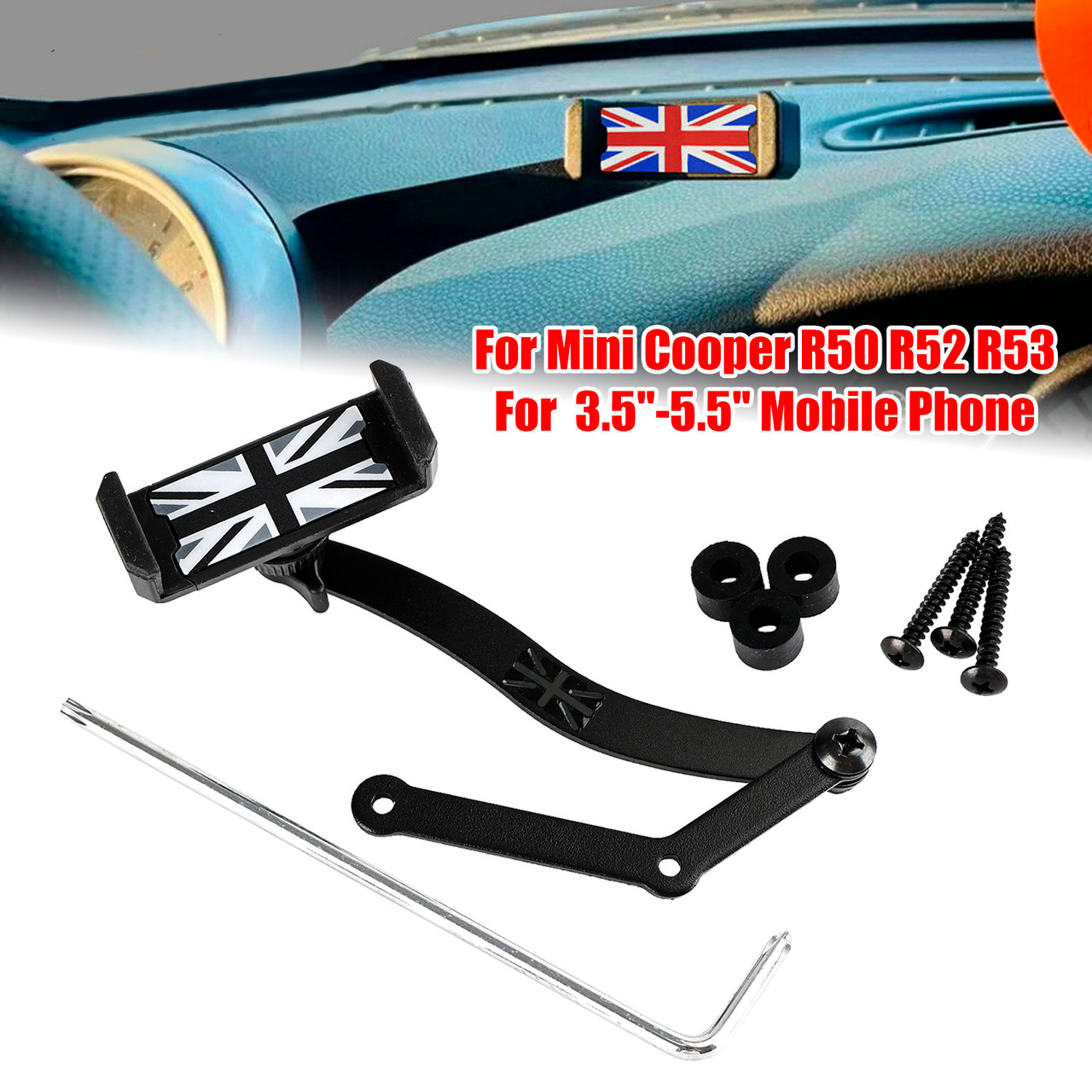 360¡ãRotation Car Mobile Phone Holder Mount for Mini Cooper R50 R52 R53 ...