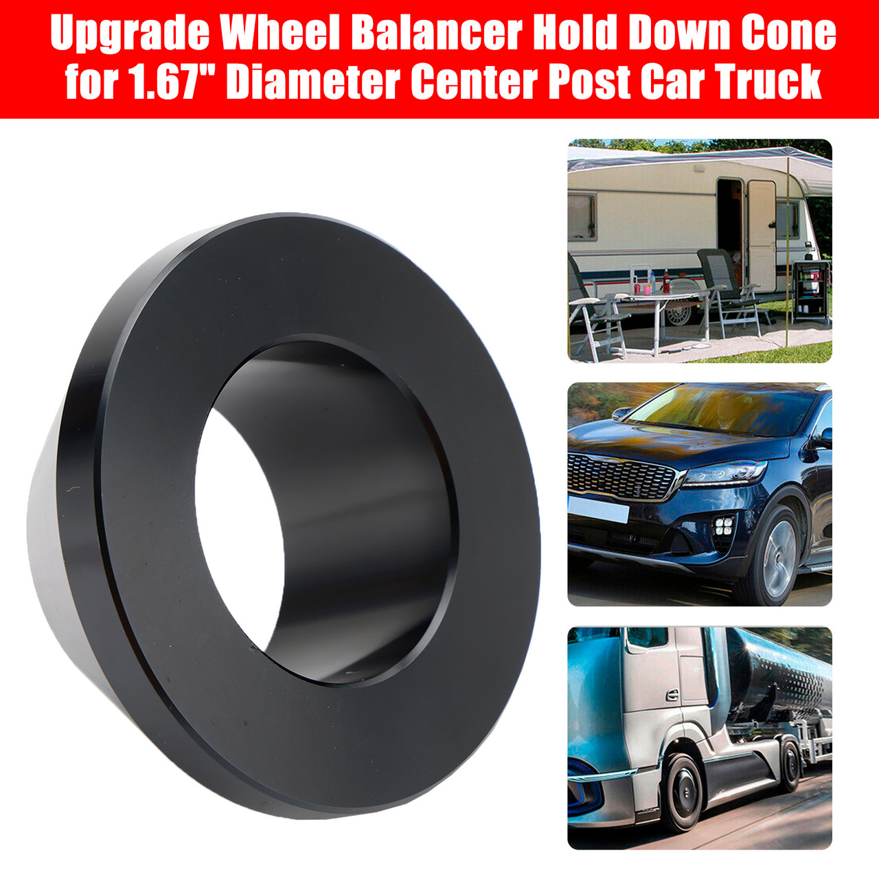 Upgrade Wheel Balancer Hold Down Cone for 1.67" Diameter Center Post ...