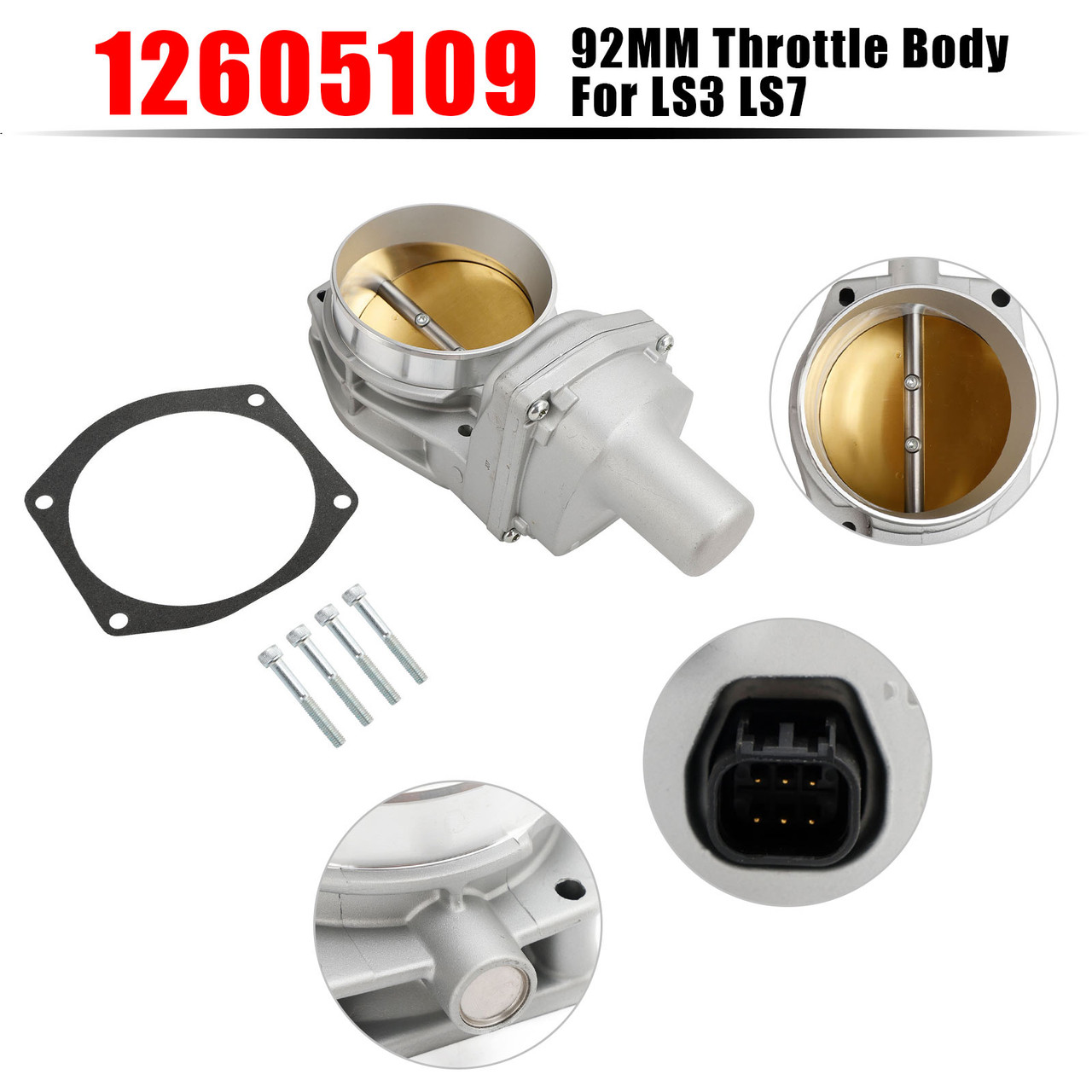 92mm Throttle Body 12605109 For LS3 LS7 L76 L99 Corvette Camaro 2010 ...