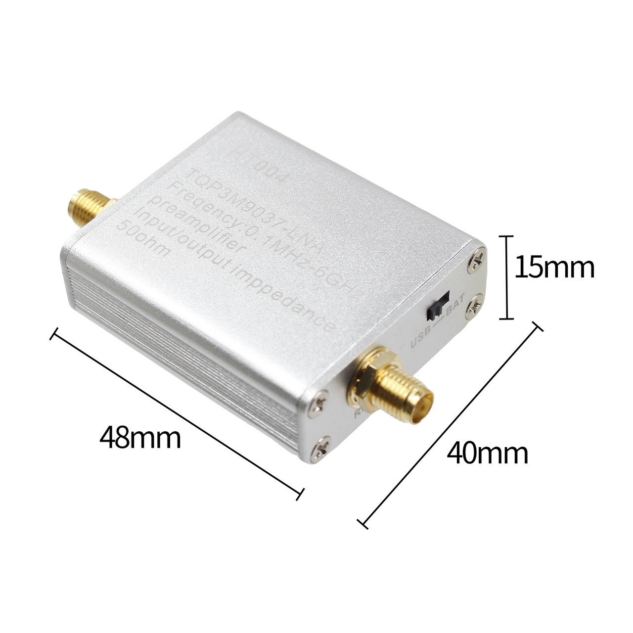 Full Band Low Noise Amplifier 20dB High Gain Power Preamplifier HT004 100K-6GHz - Mad Hornets