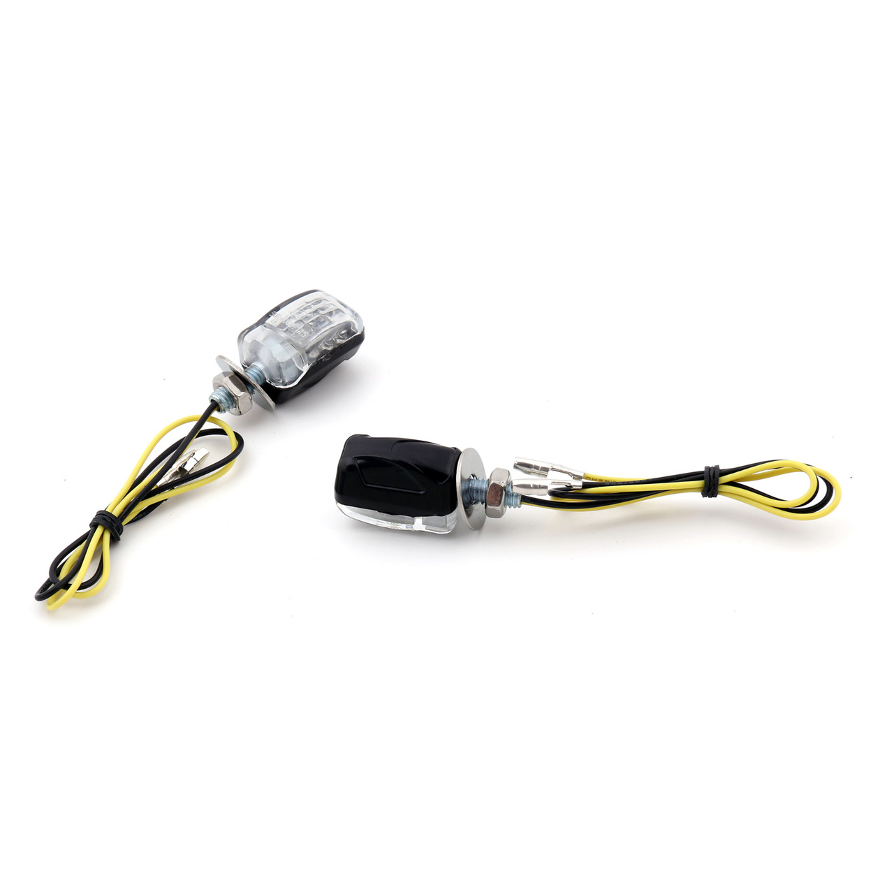 LED Micro Mini Small Indicators Turn Signals Universal 6mm Mount, Black ...