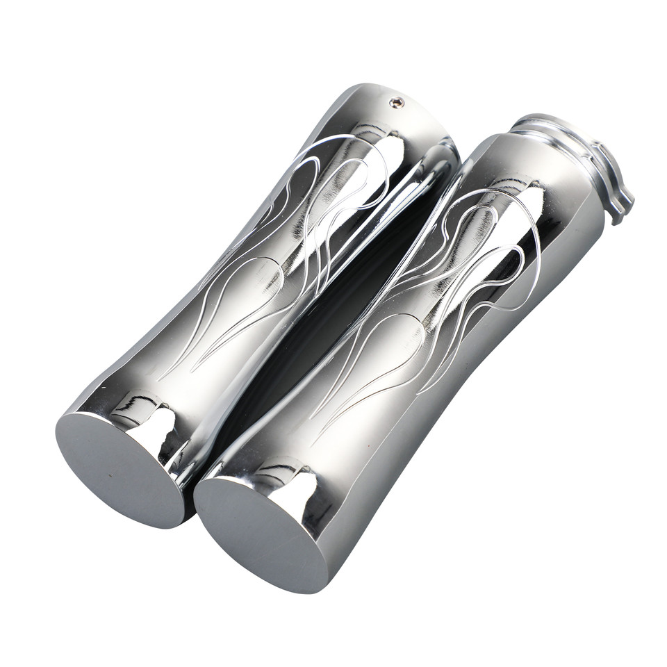Grips r Harley Davidson & Custom Choppers, up to 2007, Flame 2 - Chrome ...
