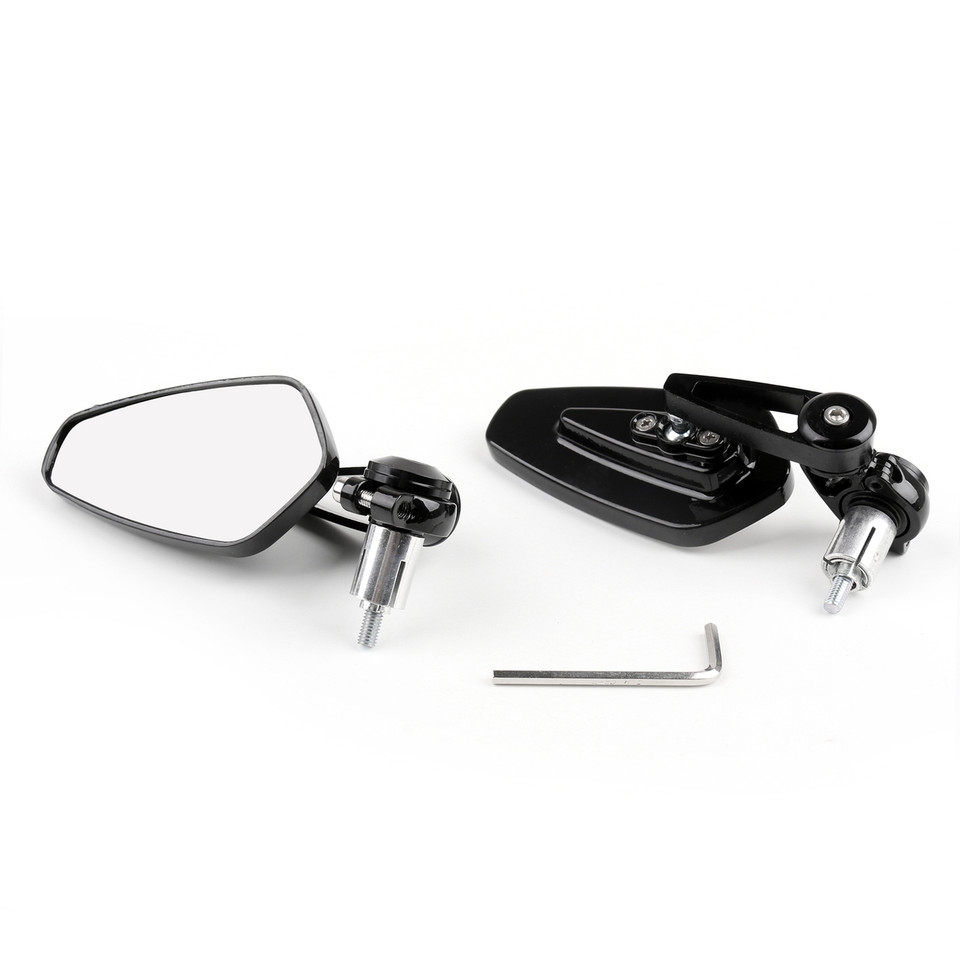 7/8" Aluminum Rear View Side Mirror Handle Bar End Universal Motorcycle ...